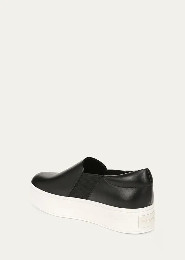 Vince Warren Leather Slip-on Sneakers