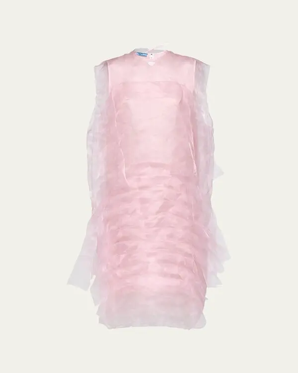 Prada Sleeveless Technical Voile Dress