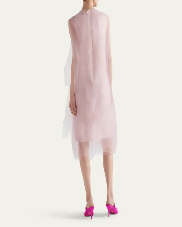 Prada Sleeveless Technical Voile Dress