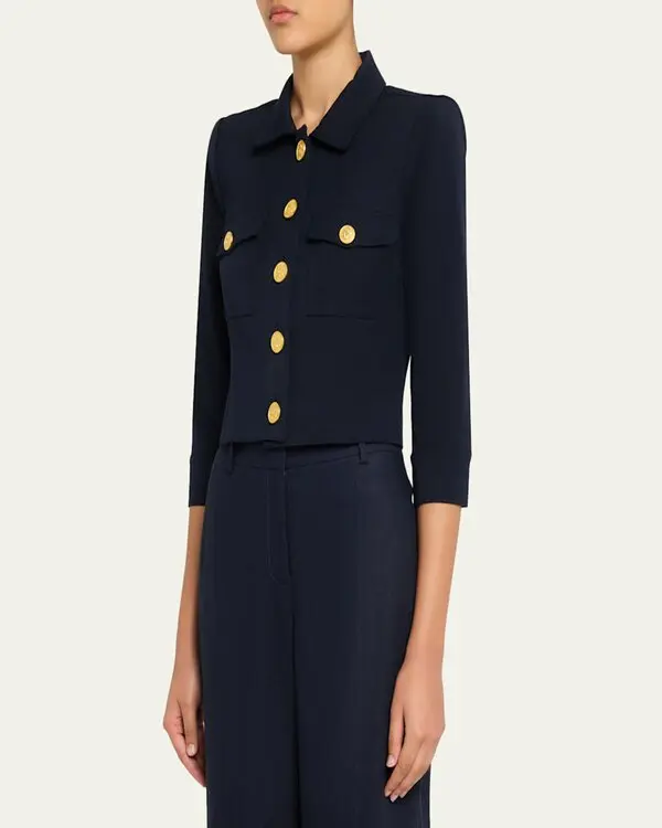 L'Agence Kumi Fitted Jacket - Midnight