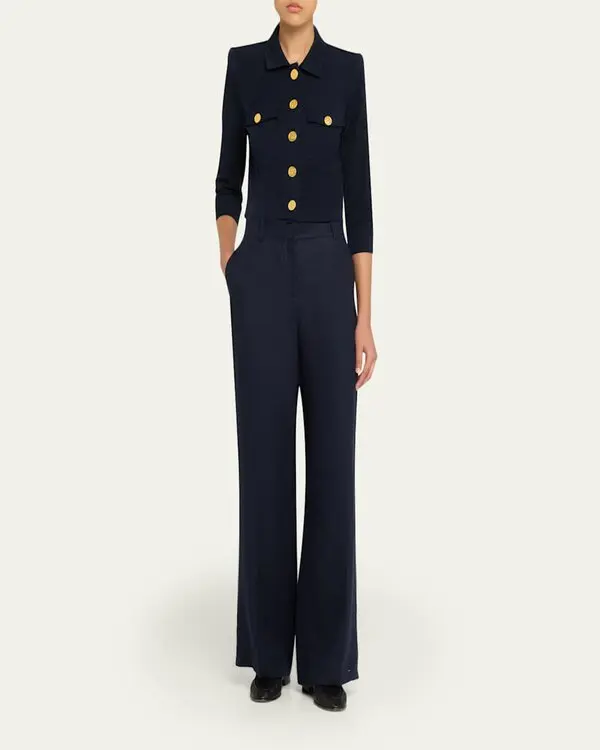 L'Agence Kumi Fitted Jacket - Midnight