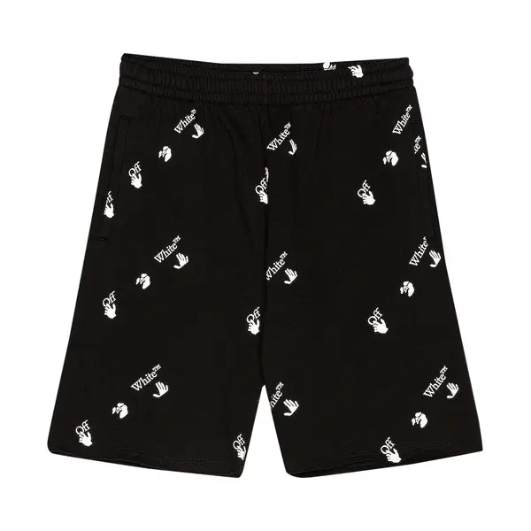 Off-White Logo Allover Sweatshorts - Black
