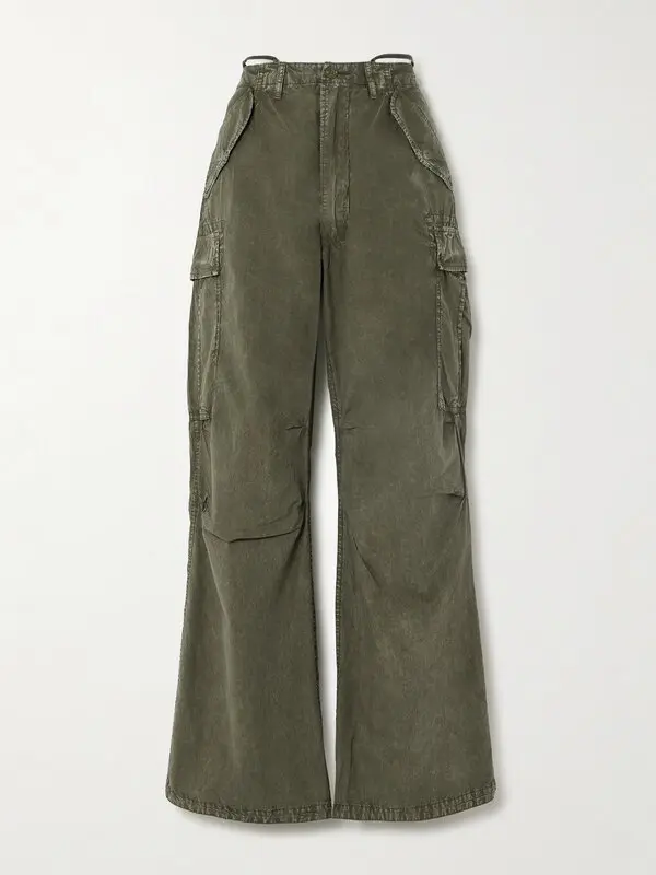R13 Cotton-twill Wide Leg Cargo Pants