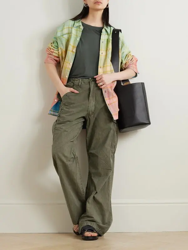 R13 Cotton-twill Wide Leg Cargo Pants