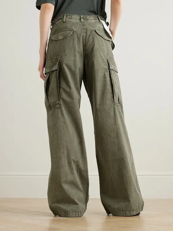 R13 Cotton-twill Wide Leg Cargo Pants