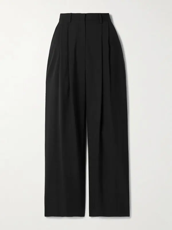SALON 1884 Salon'name': + Net Sustain Cecily Pleated Wool Wide-leg Pants