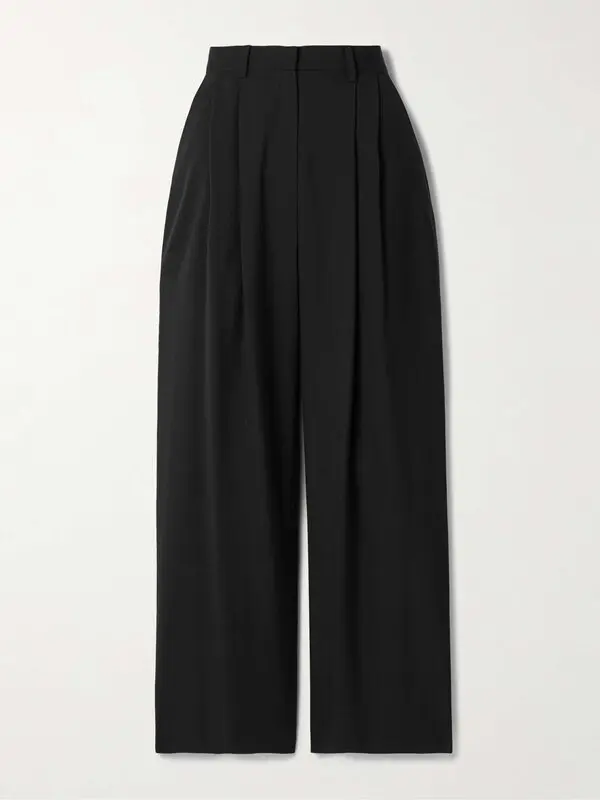 SALON 1884 Salon'name': + Net Sustain Cecily Pleated Wool Wide-leg Pants