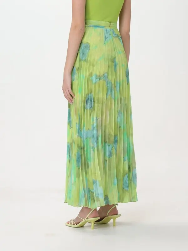 Liu Jo Pleated Floral Print Maxi Skirt