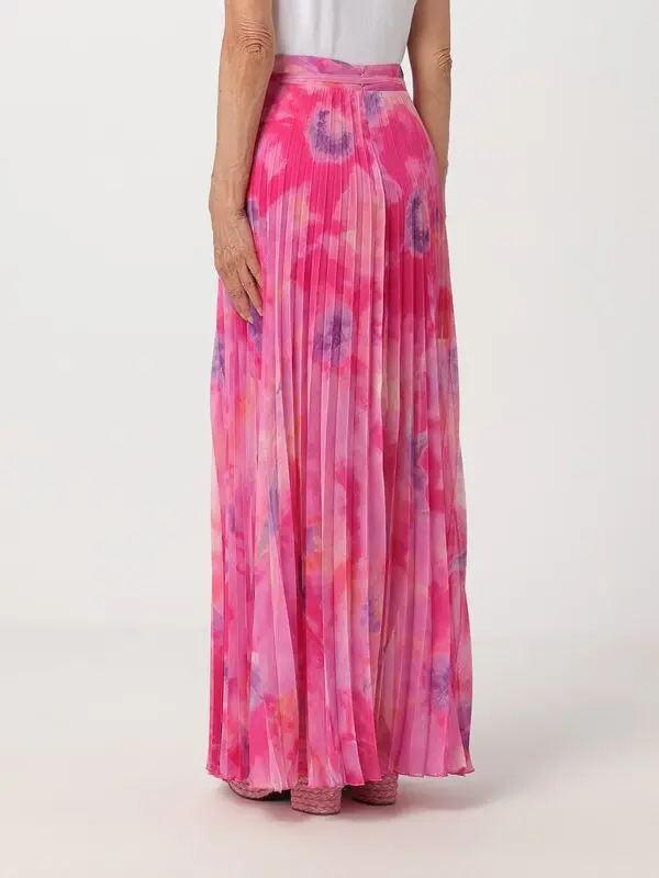 Liu Jo Pleated Floral Print Maxi Skirt