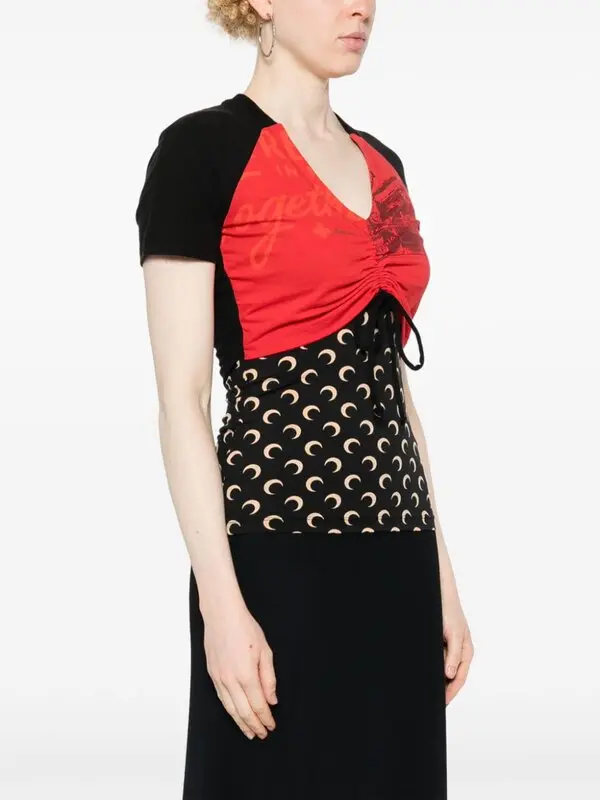 MARINE SERRE Regenerated Layered T-shirt
