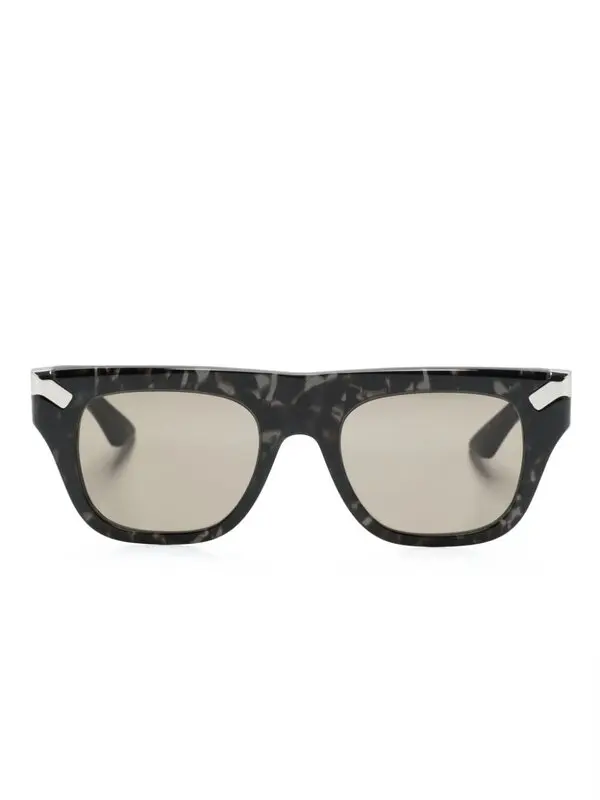 Alexander McQueen Tortoiseshell Square Frame Sunglasses - Brown