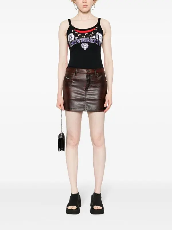 MARINE SERRE Regenerated Mix-print Sleeveless Top