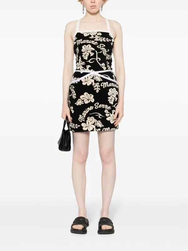 MARINE SERRE Patterned Jacquard Mini Skirt