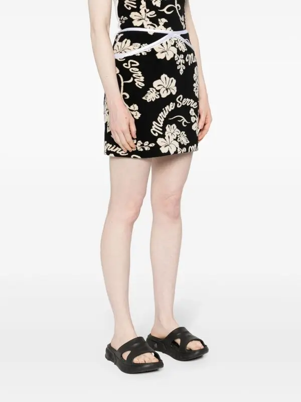 MARINE SERRE Patterned Jacquard Mini Skirt