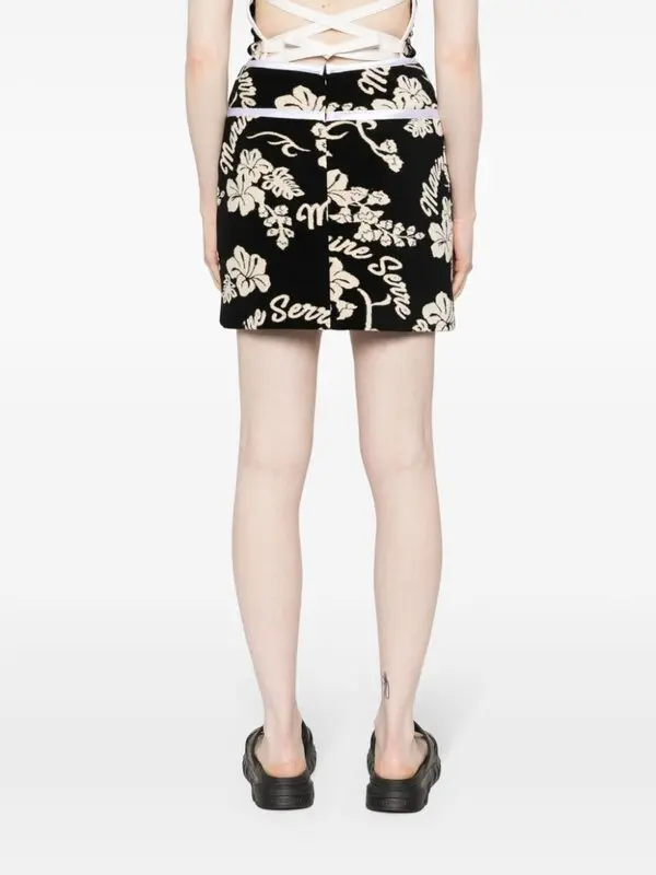 MARINE SERRE Patterned Jacquard Mini Skirt