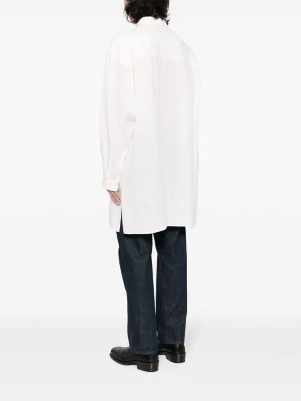 Yohji Yamamoto Contrast-stitching Linen Shirt