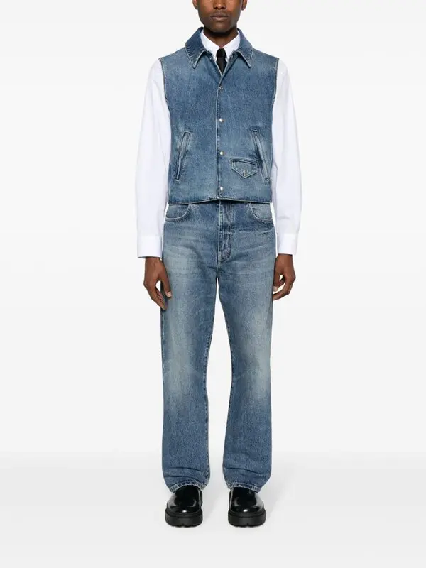 Givenchy Logo-embroidered Denim Vest