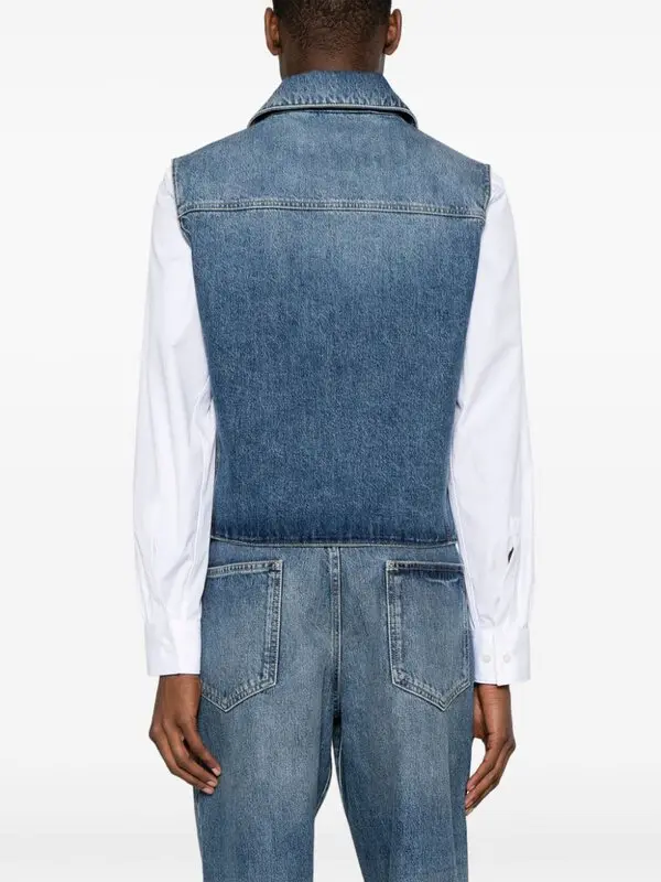 Givenchy Logo-embroidered Denim Vest