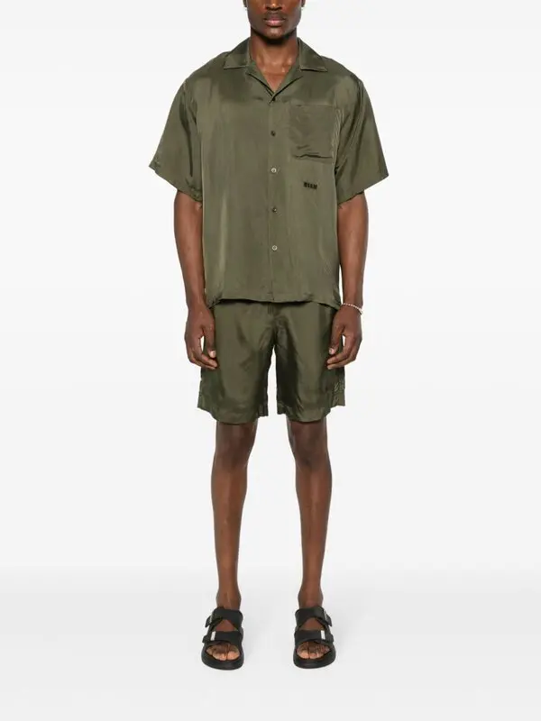 MSGM Logo-embroidered Shirt