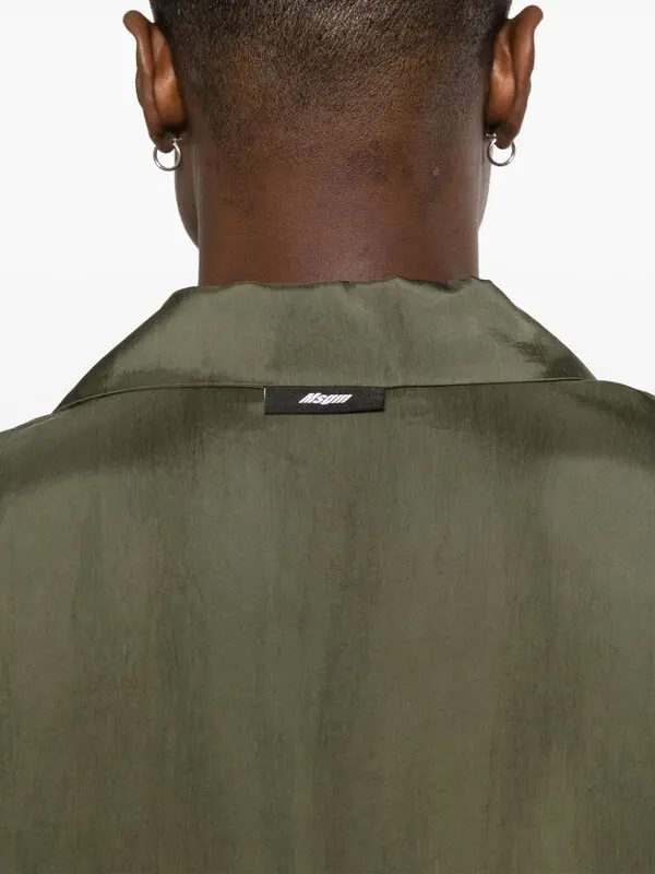 MSGM Logo-embroidered Shirt