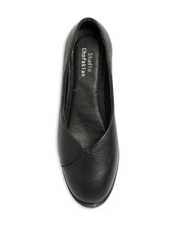 STUDIO CHOFAKIAN Leather Ballerina Shoes