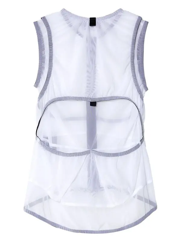 JOHANNA PARV ナイロンベスト Johanna Parv Zip-Up Mesh Vest In White - 50% Off | Editorialist