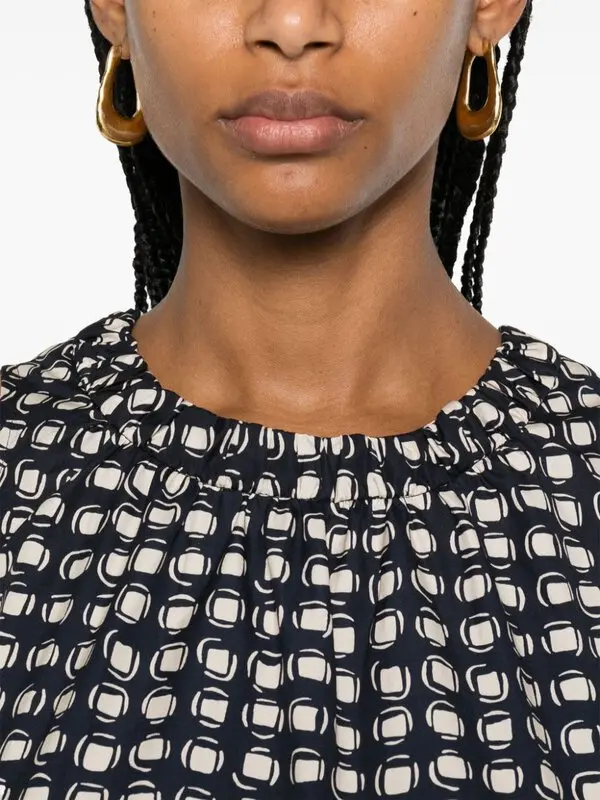 Max Mara Gina Geometric Midi Dress