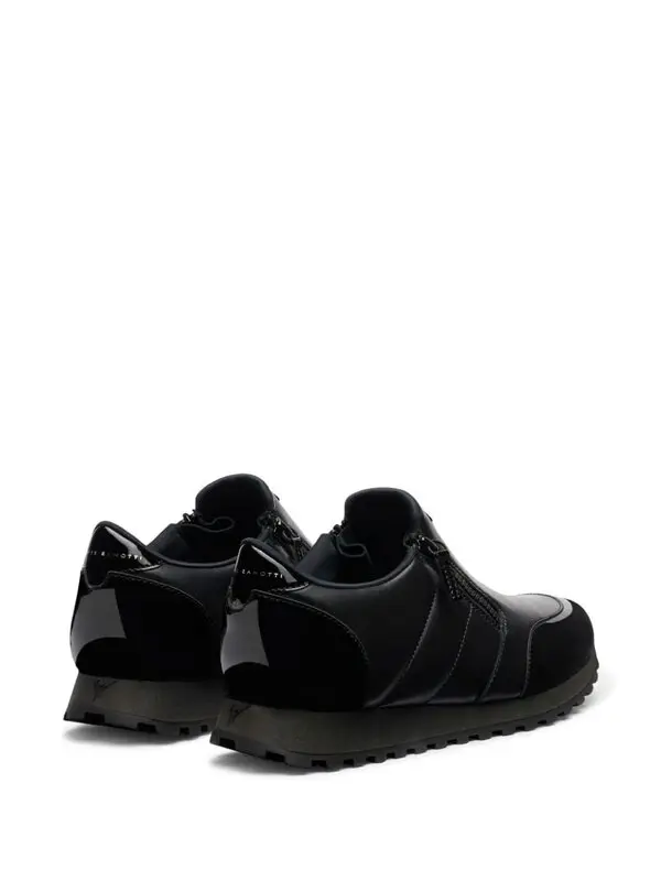 GIUSEPPE ZANOTTI Ilde Run Double-zip Low-top Sneakers - Black