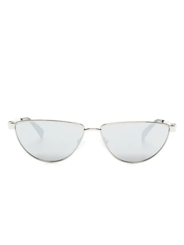 Alexander McQueen Mirrored Oval-frame Sunglasses - Silver