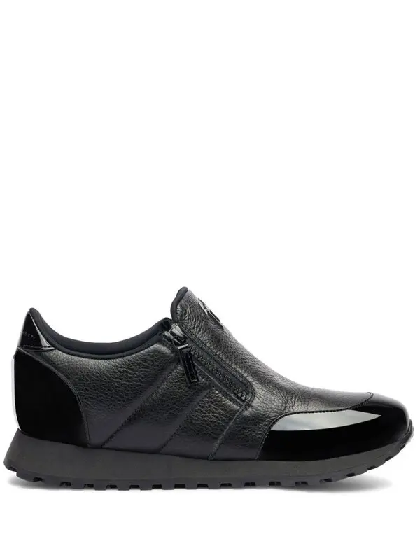 GIUSEPPE ZANOTTI Ilde Run Double-zip Low-top Sneakers - Black