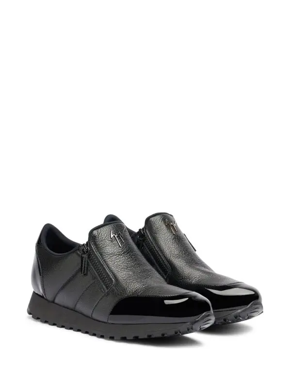 GIUSEPPE ZANOTTI Ilde Run Double-zip Low-top Sneakers - Black