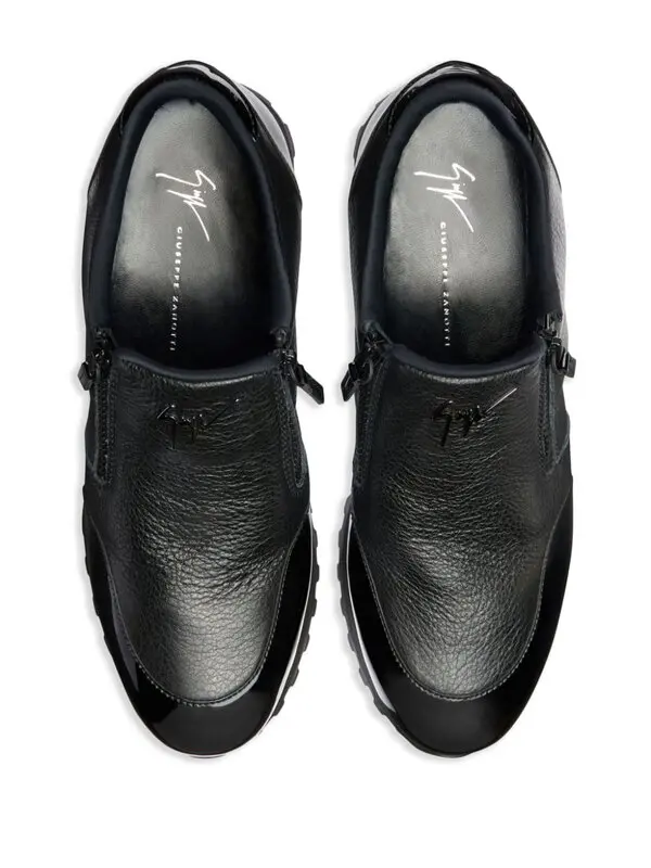 GIUSEPPE ZANOTTI Ilde Run Double-zip Low-top Sneakers - Black