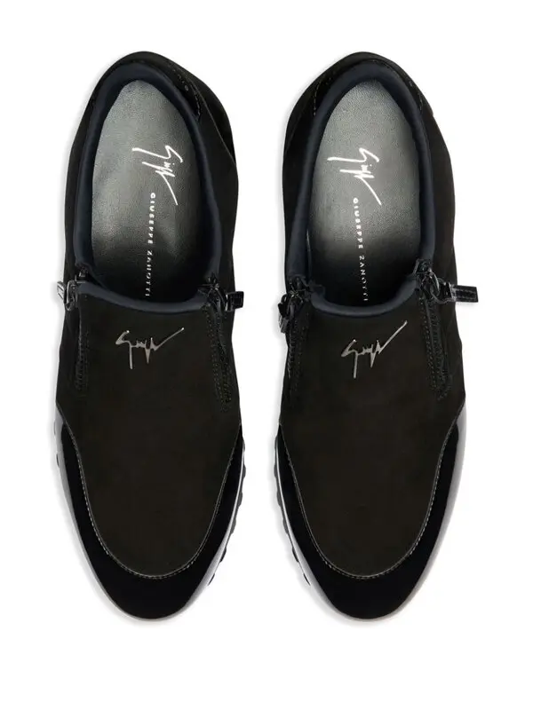 GIUSEPPE ZANOTTI Ilde Run Double-zip Low-top Sneakers - Black