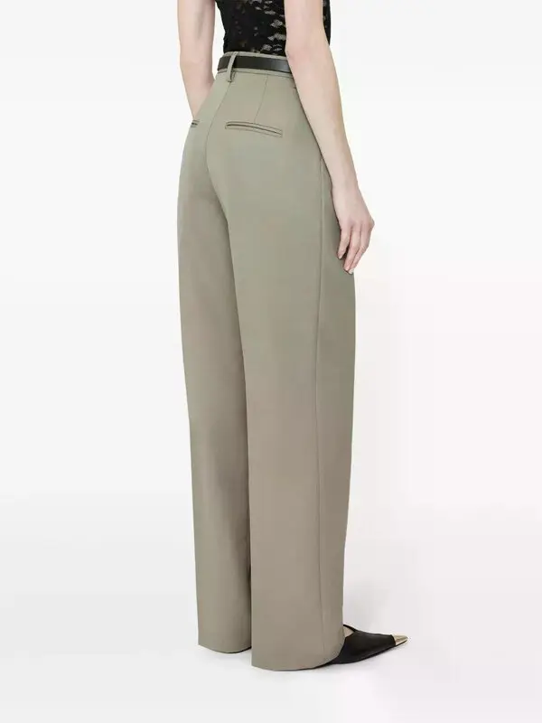 ANINE BING Carrie Pleat-detail Wool Trousers
