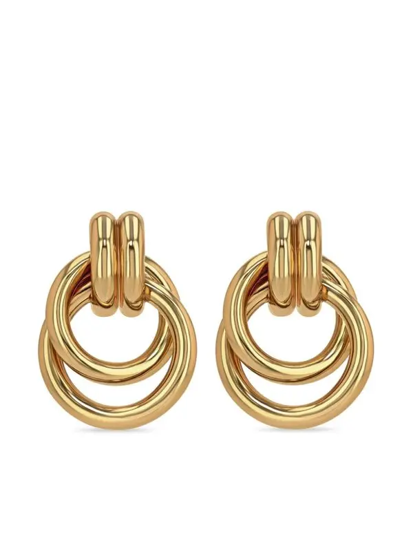 ANINE BING Double Knot Drop Earrings - Gold