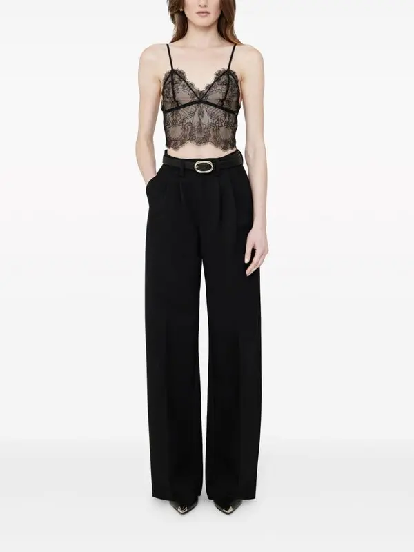 ANINE BING Lace Scallop-hem Bralette