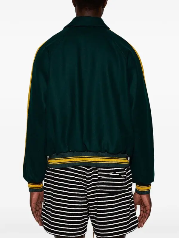 Rhude Varsity Wool Bomber Jacket - Green