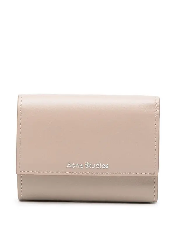 Acne Studios Logo-lettering Leather Wallet - Neutrals