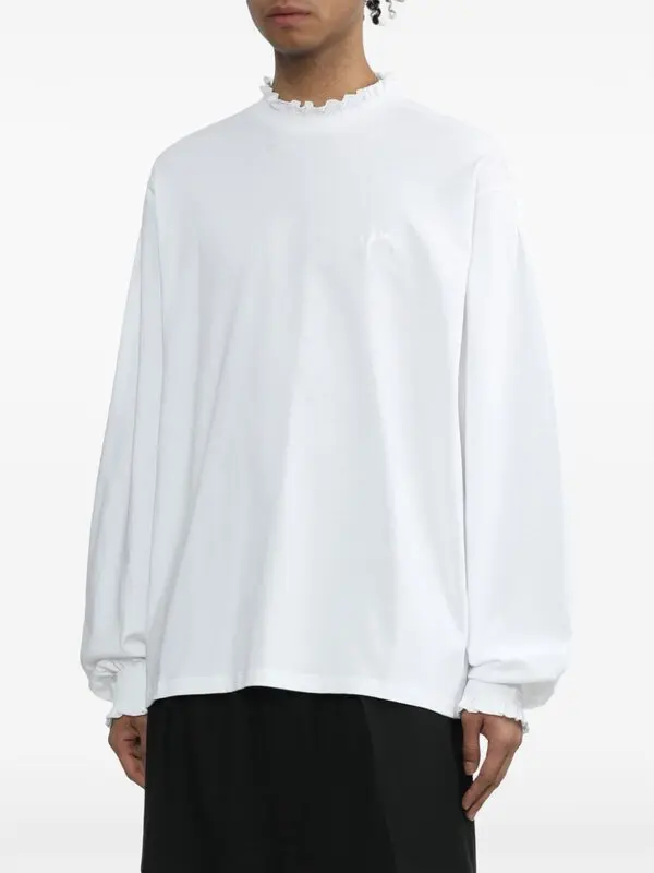 Random Identities Ruffled Cotton Sweatshirt