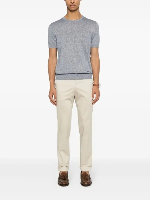 PT TORINO Pressed-crease Slim-fit Tailored Trousers - Neutrals
