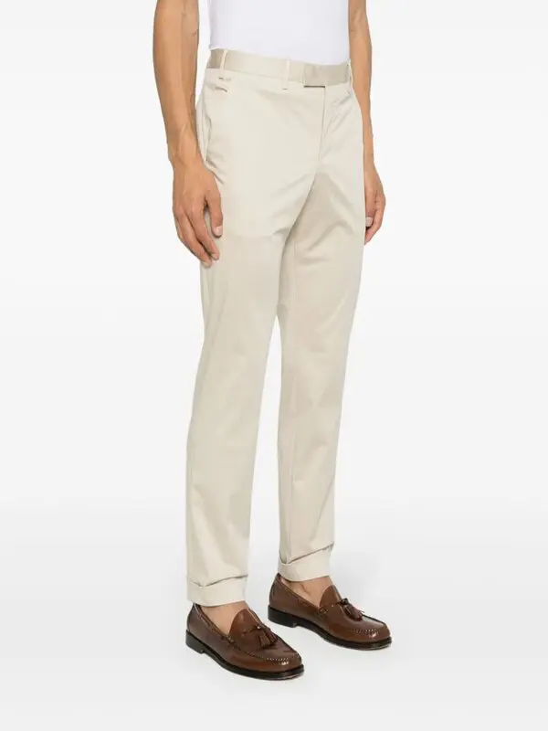 PT TORINO Pressed-crease Slim-fit Tailored Trousers - Neutrals
