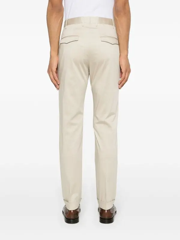 PT TORINO Pressed-crease Slim-fit Tailored Trousers - Neutrals