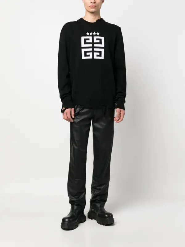 Givenchy 4g-motif Distressed Sweatshirt