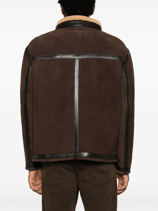 Fendi Logo-embossed Shearling Jacket
