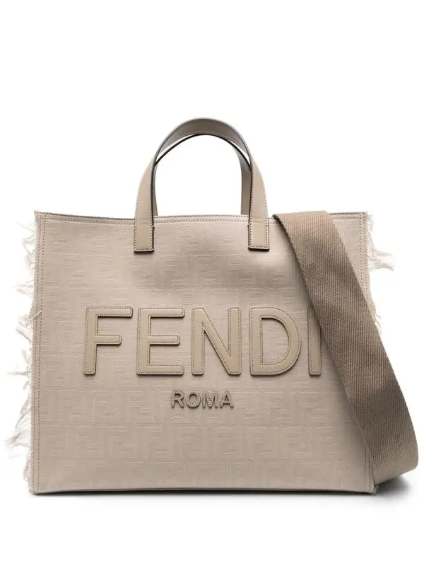 Fendi Large Ff Jacquard Tote