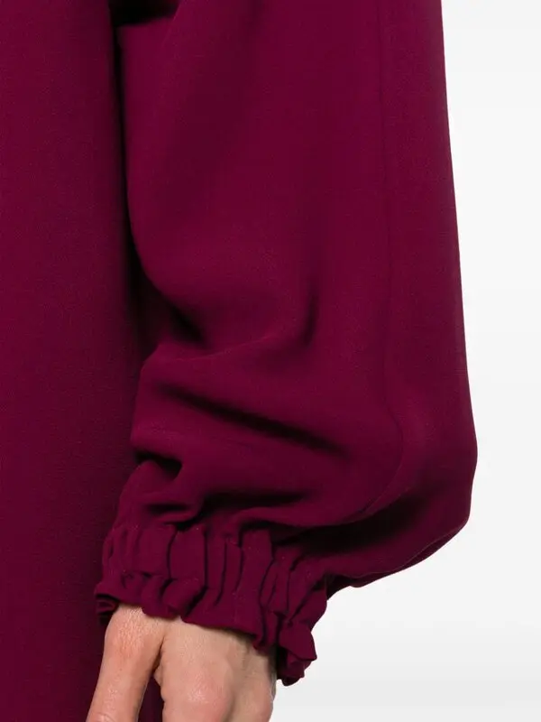 Fendi Cady Silk Minidress With Logo Plaque - Red
