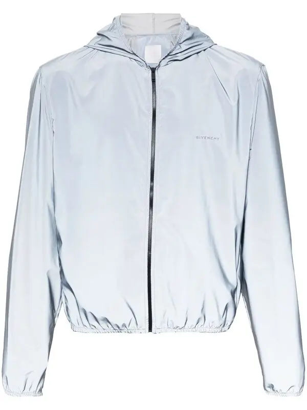 Givenchy Reflective Hooded Windbreaker - Blue