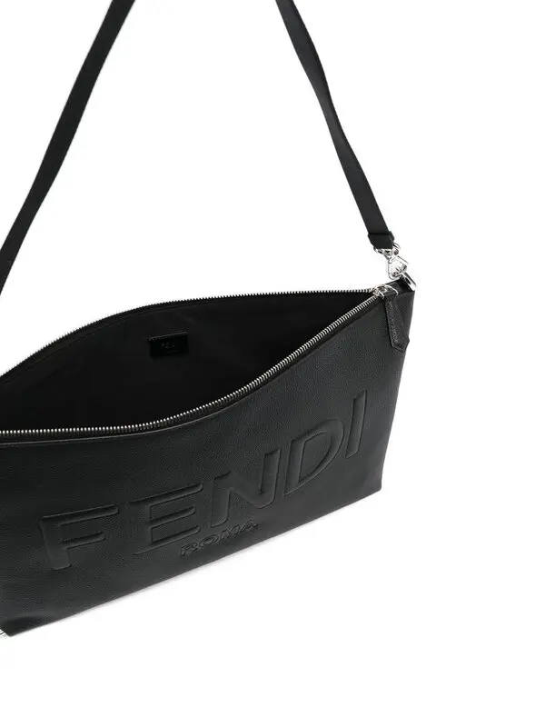 Buy Fendi Embossed-logo Clutch - Black At 28% Off | Editorialist