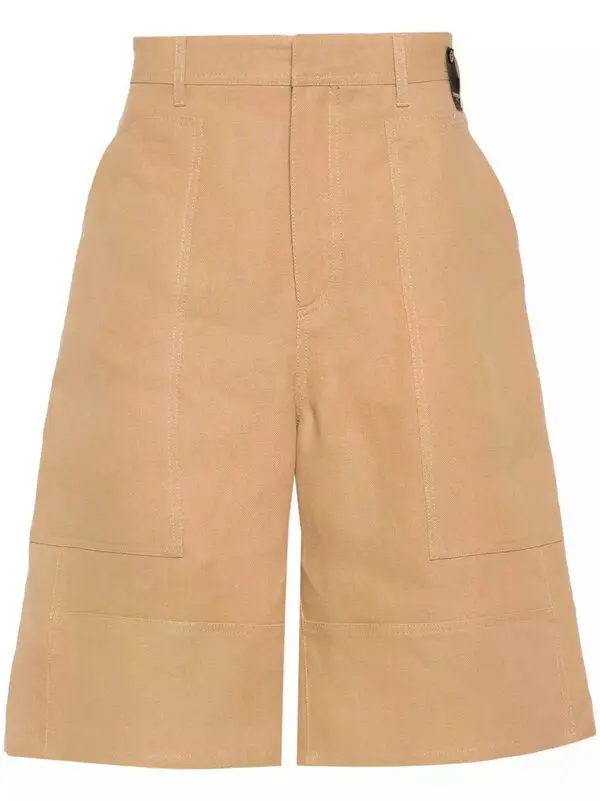 Fendi Canvas Bermuda Shorts - Neutrals