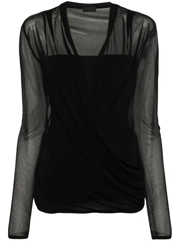 Givenchy Mesh Wrap Blouse